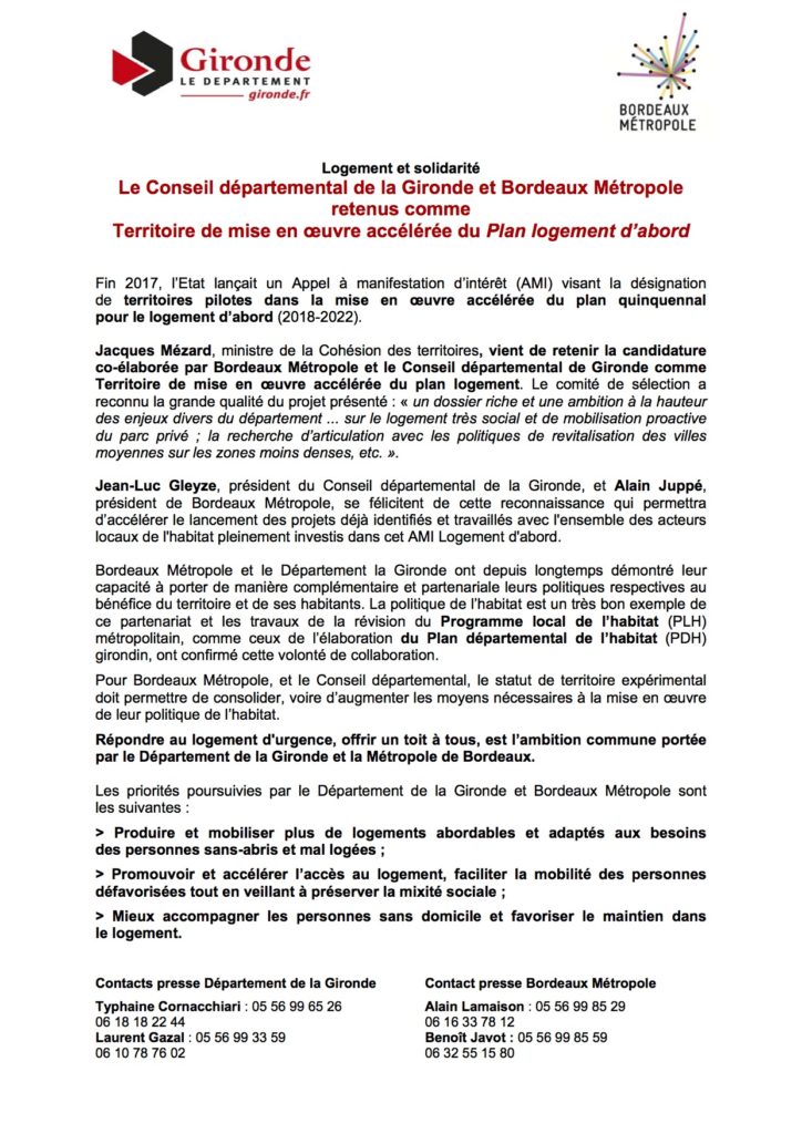 Logement et solidarité - Mise en œuvre accélérée du Plan logement d ...